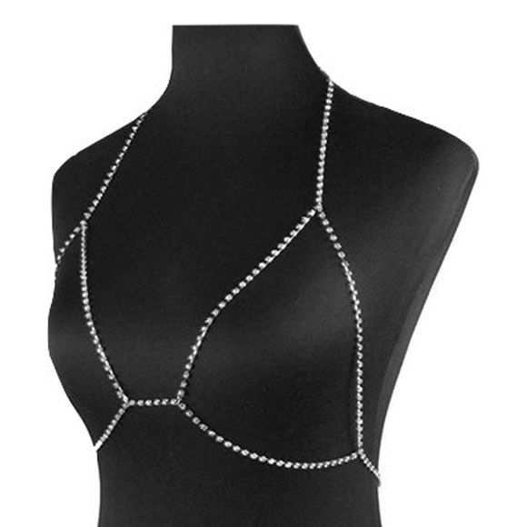 luxevana | Jewelry | Sexy Body Chain Chest Shimmering Silver Necklace ...
